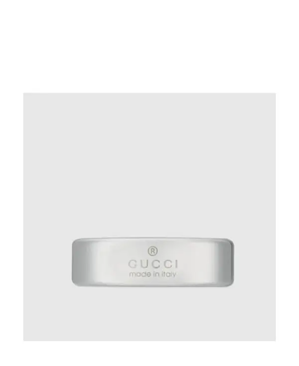 Gucci Diagonal Interlocking G Ring - Gray