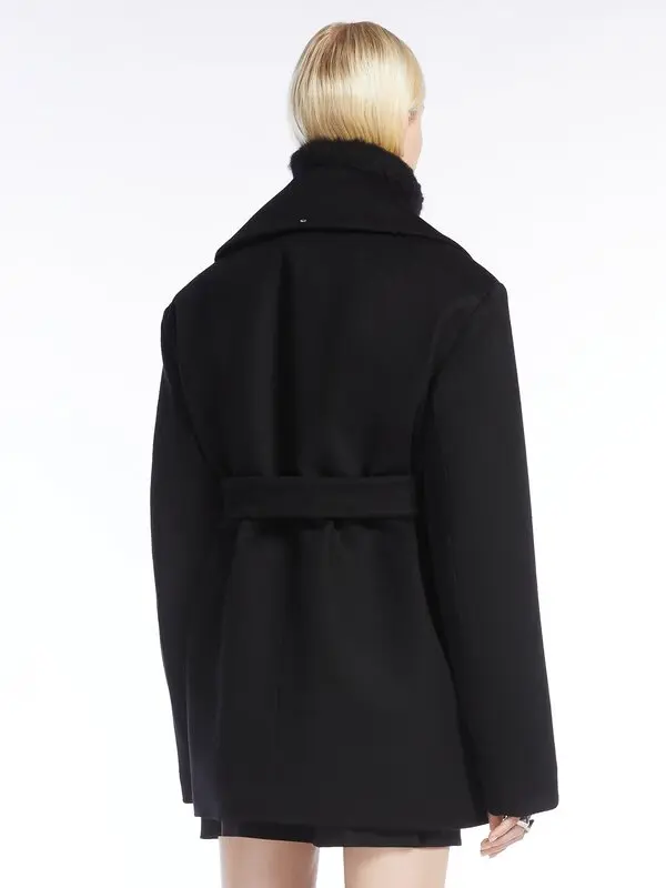 Sportmax Orchis Double-breasted Belted Coat - Black