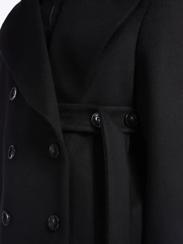 Sportmax Orchis Double-breasted Belted Coat - Black