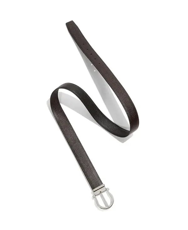 FERRAGAMO Gancini Reversible Belt - Black