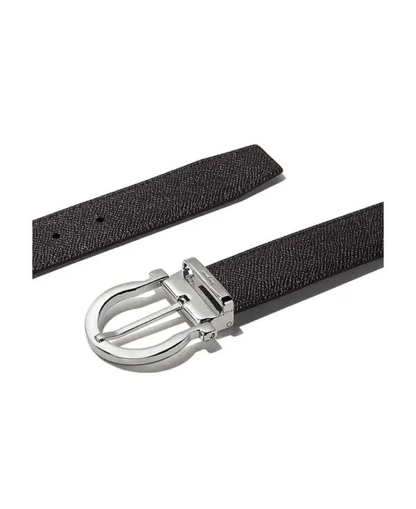 FERRAGAMO Gancini Reversible Belt - Black