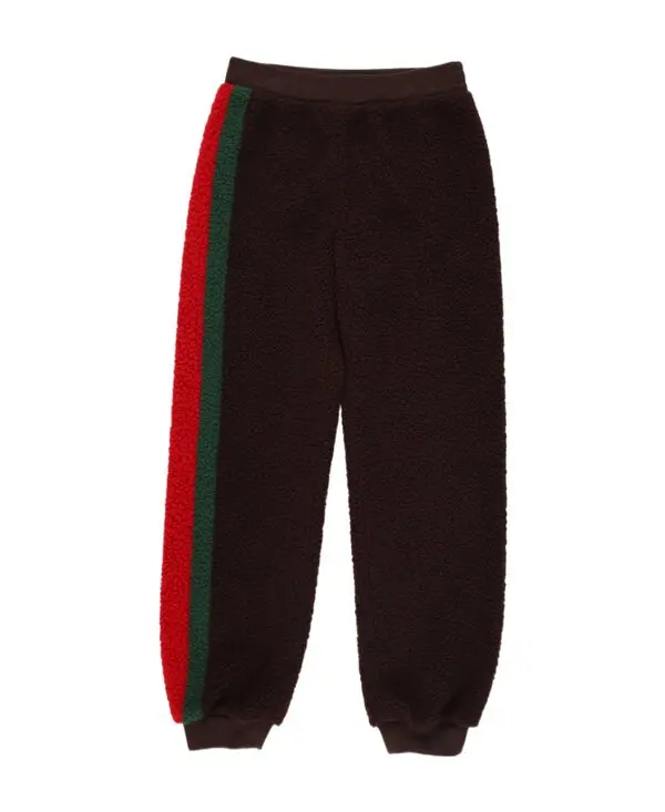 Gucci Teddy Track Pants With Side Stripe Detail