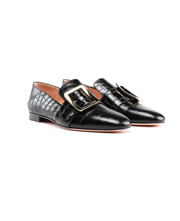 Bally Janelle Loafers With Square Buckle Detail