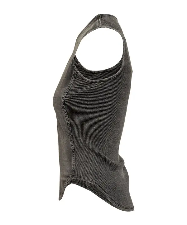 DIESEL® Logo Plaque Sleeveless V-neck Top