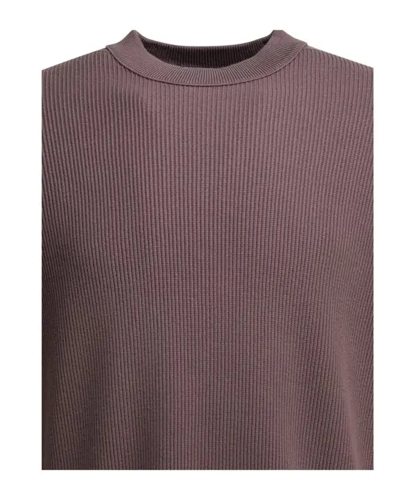 Stone Island Ribbed Crew Neck Sweater - Brown