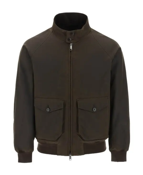 BARACUTA Waxed Zip Jacket - No