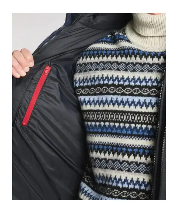 FAY Quilted Down Hooded Jacket - Blue