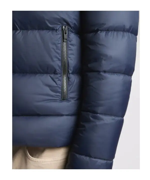 FAY Quilted Down Hooded Jacket - Blue