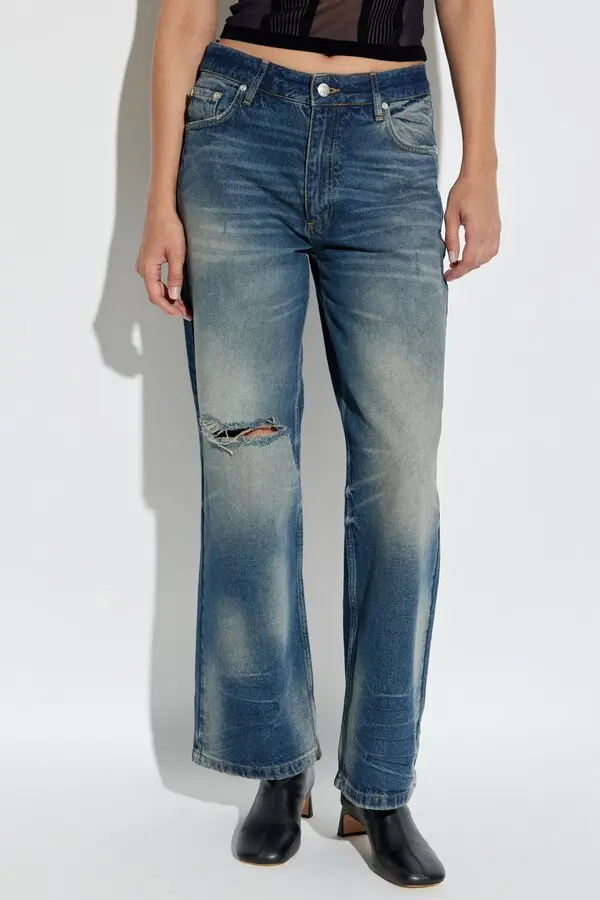 MISBHV Logo-patch Distressed Jeans