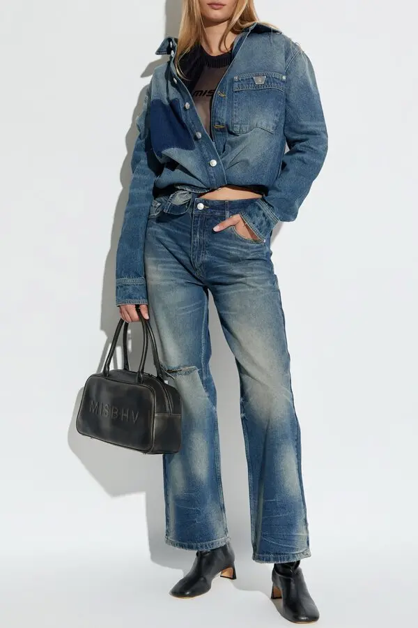 MISBHV Logo-patch Distressed Jeans