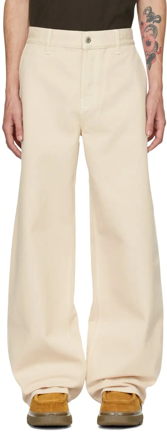 Burberry Equestrian Knight-embroidered Loose Jeans