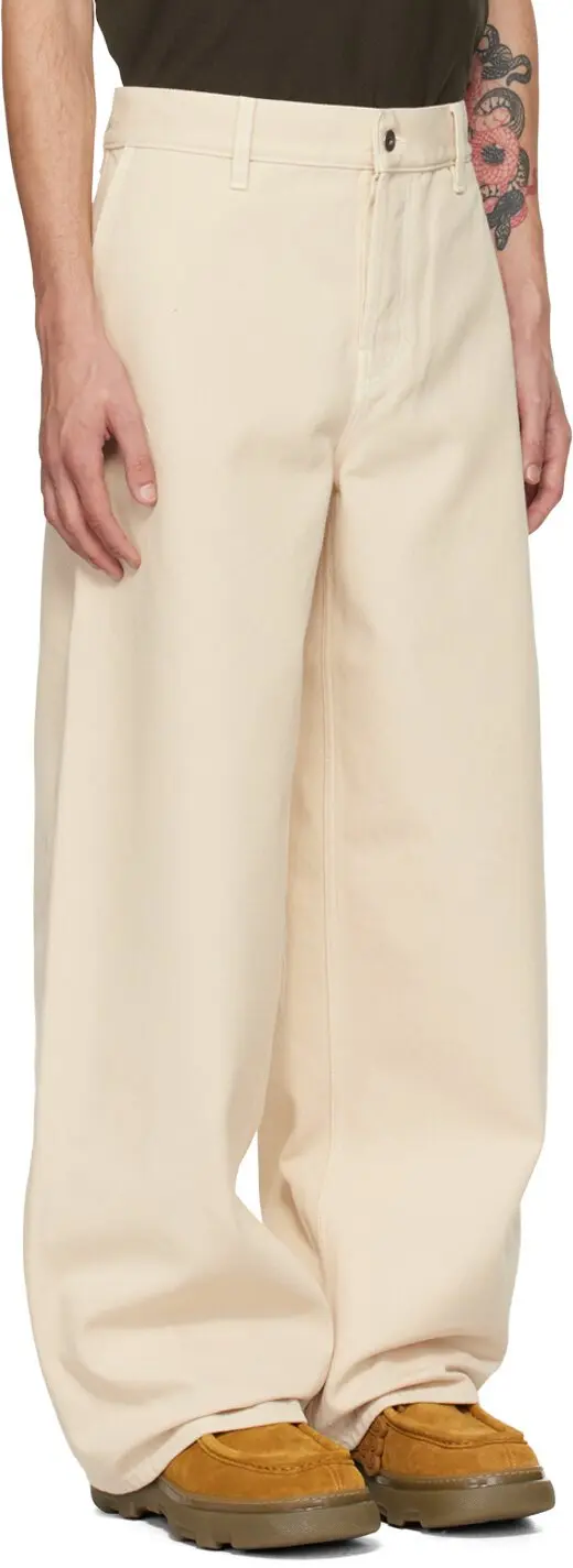 Burberry Equestrian Knight-embroidered Loose Jeans