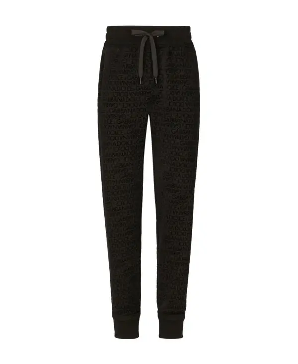 Dolce & Gabbana Dolce Gabbana All-over Logo Flocked Joggers