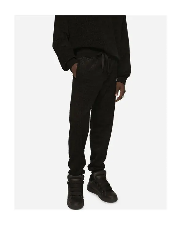 Dolce & Gabbana Dolce Gabbana All-over Logo Flocked Joggers