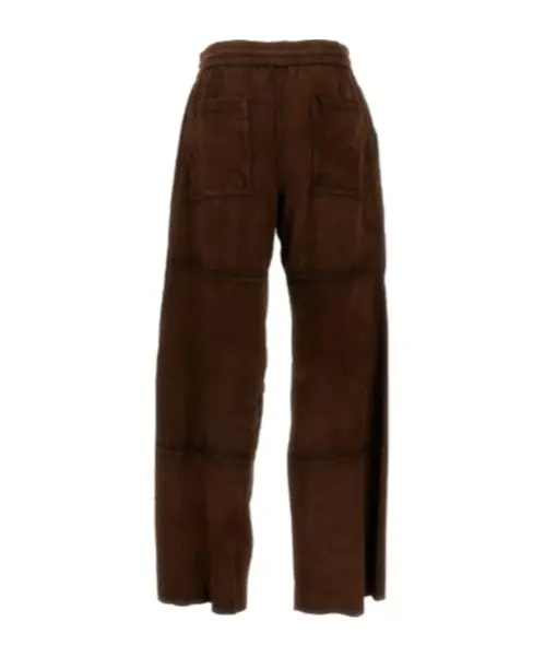 P.a.r.o.s.h Wide Leg Drawstring Pants - Brown