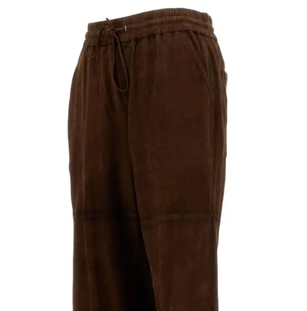 P.a.r.o.s.h Wide Leg Drawstring Pants - Brown