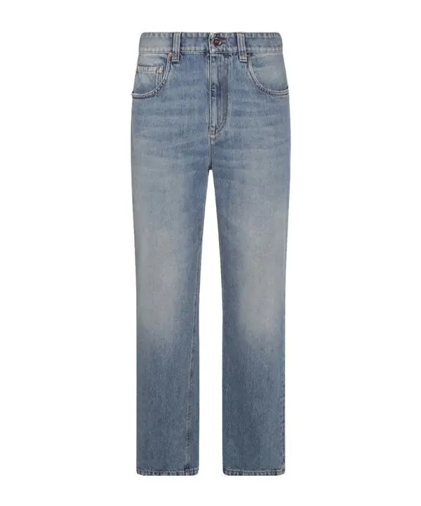 Brunello Cucinelli Belt Loop Jeans - Gray