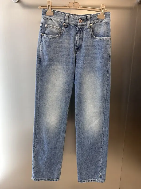 Brunello Cucinelli Belt Loop Jeans - Gray