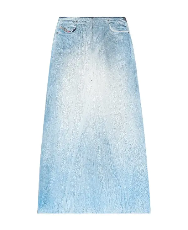 DIESEL® Washed A-line Maxi Skirt