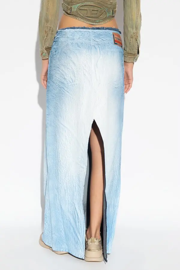 DIESEL® Washed A-line Maxi Skirt