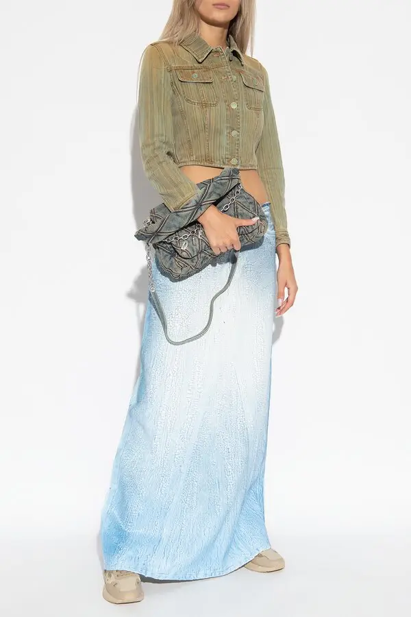 DIESEL® Washed A-line Maxi Skirt