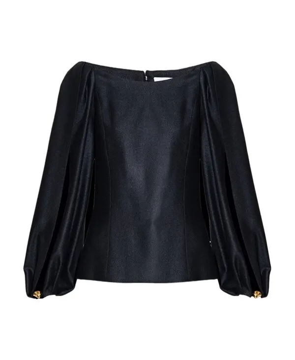 Chloé Off-the-shoulder Bubble Sleeve Top