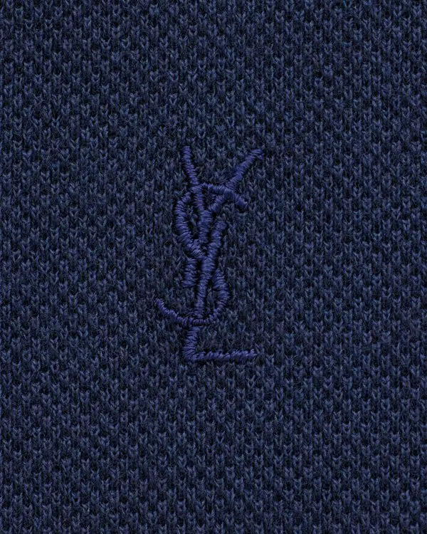 Saint Laurent Cassandre Short-sleeved Polo Shirt - Navy