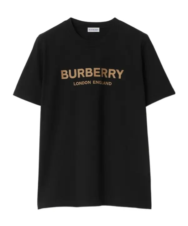 Burberry Logo Cotton T-shirt - Black