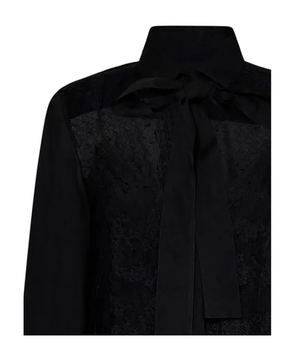 Elie Saab Pussy-bow Lace Blouse
