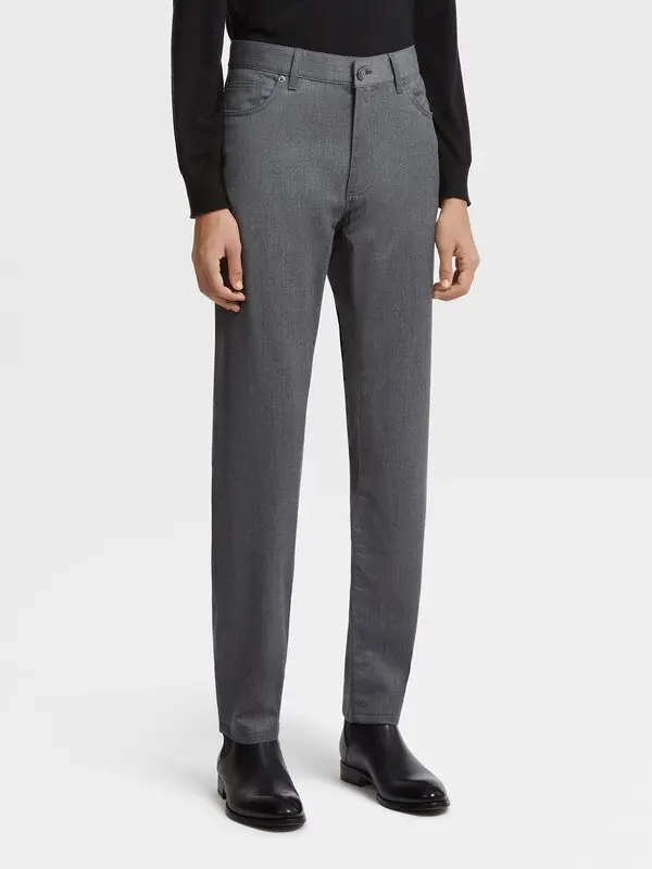 Zegna Washed Roccia Trousers - Black