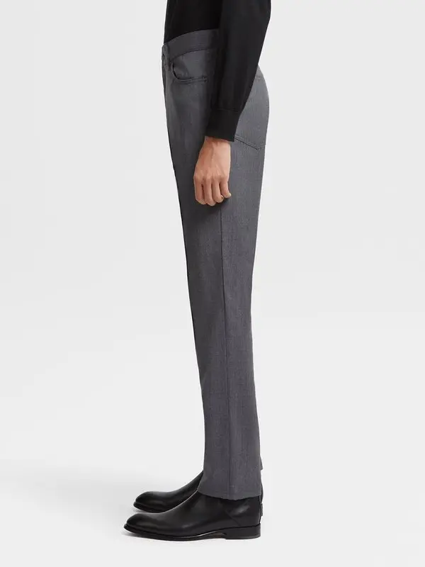 Zegna Washed Roccia Trousers - Black