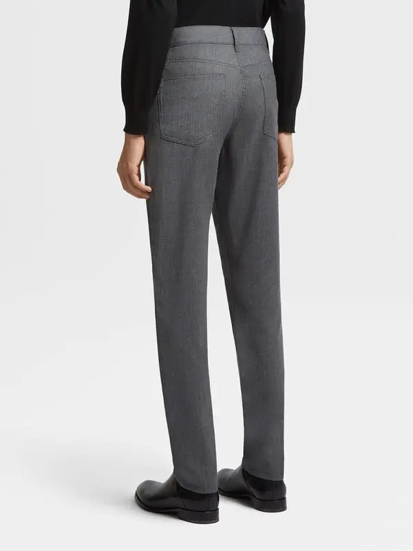 Zegna Washed Roccia Trousers - Black