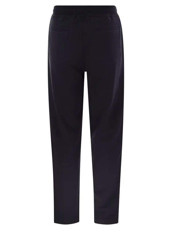 Brunello Cucinelli Straight Leg Trousers With Drawstring - Black