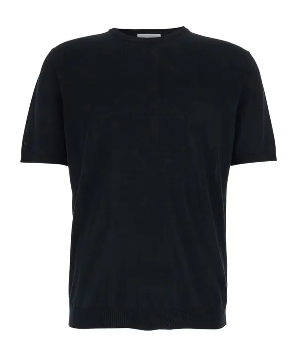 ROBERTO COLLINA Crew Neck Short Sleeve Sweater