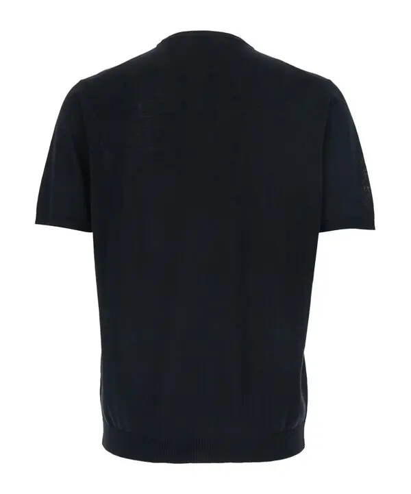 ROBERTO COLLINA Crew Neck Short Sleeve Sweater