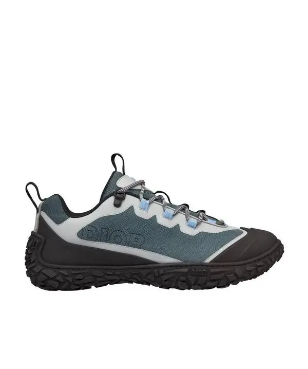 Dior Color Block Low-top Sneakers With Logo Detailing - Green Gray