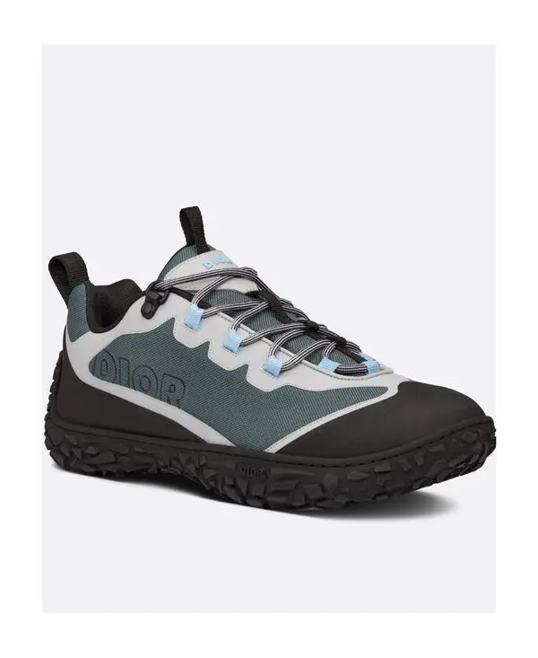 Dior Color Block Low-top Sneakers With Logo Detailing - Green Gray