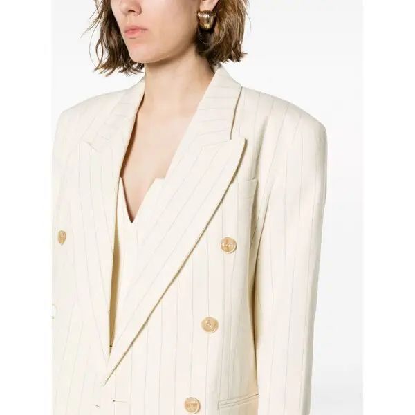 Zimmermann Double Breasted Pinstriped Blazer