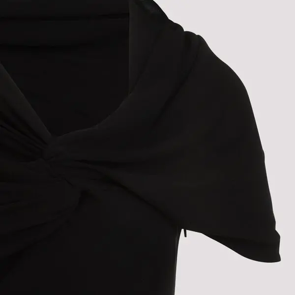 Saint Laurent Ruched One-sleeved Mini Dress