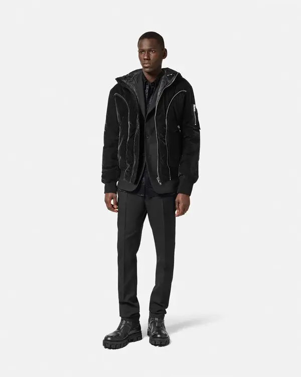 Versace Zip-detailed Hooded Puffer Jacket