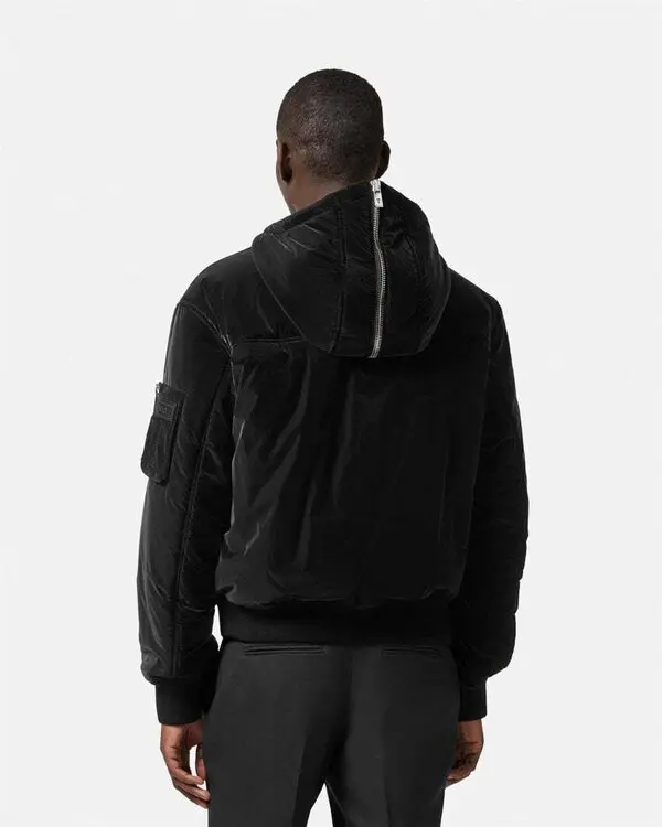 Versace Zip-detailed Hooded Puffer Jacket