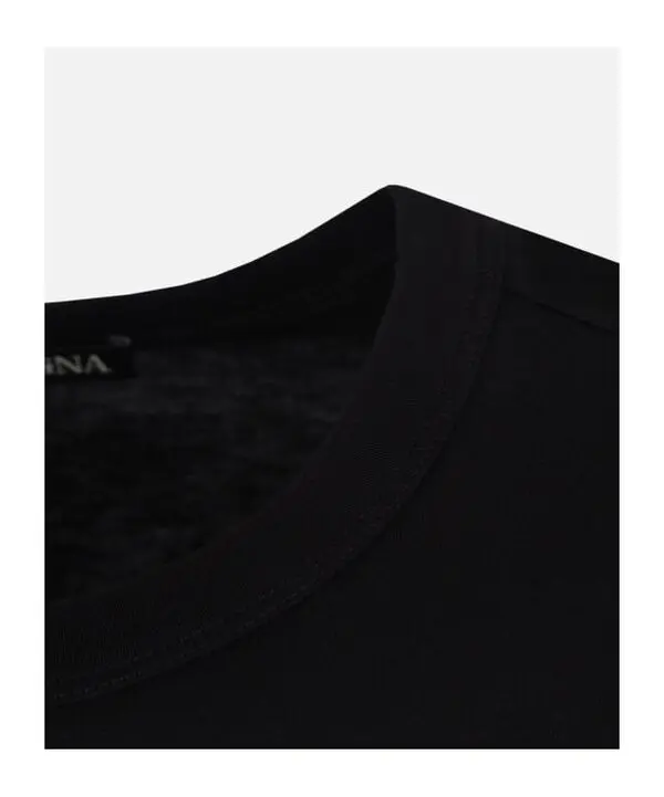 Zegna Logo Embroidered Crewneck T-shirt
