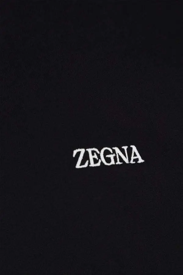 Zegna Logo Embroidered Crewneck T-shirt