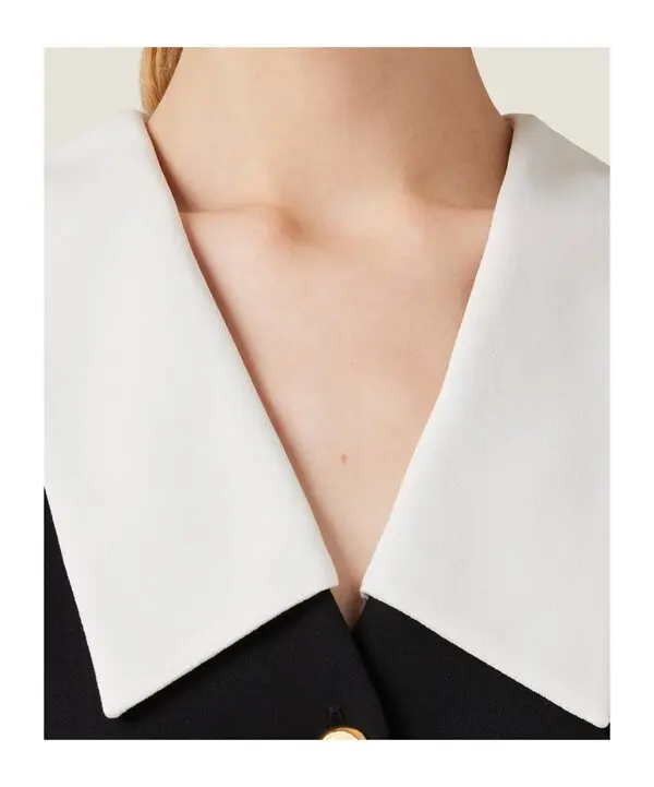 Miu Miu Sleeveless V-neck Button-up Mini Dress - Black