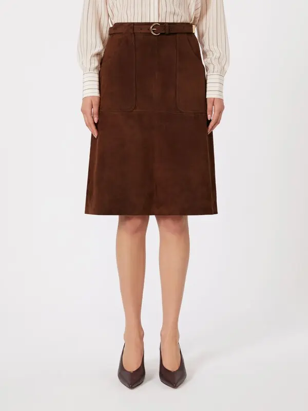 Max Mara Belted Midi Skirt