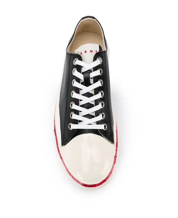 Marni Leather Lace-up Sneakers