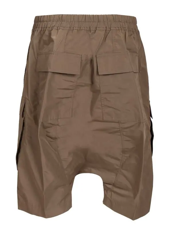 Rick Owens Cargo Shorts With Drawstring Waistband - Brown
