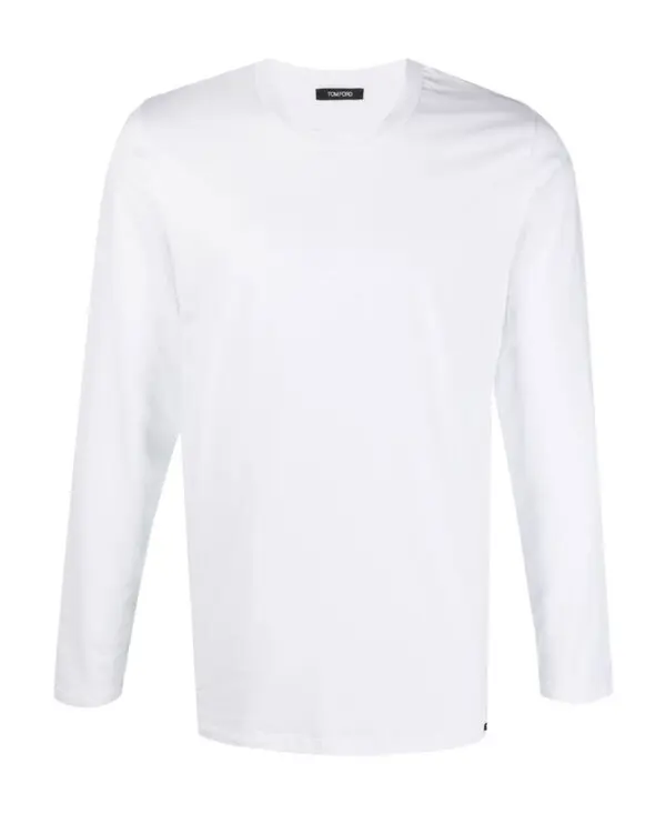 TOM FORD Long-sleeve Crew-neck T-shirt - White