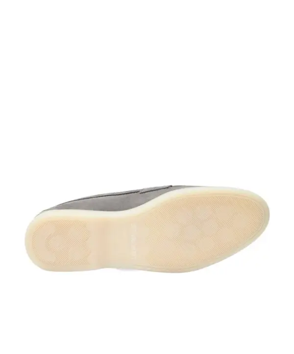 SCAROSSO Luciana Almond Toe Loafers - Grey