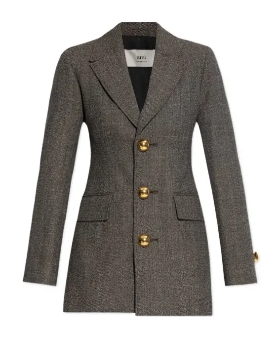 AMI Paris Single-breasted Fitted Jacket